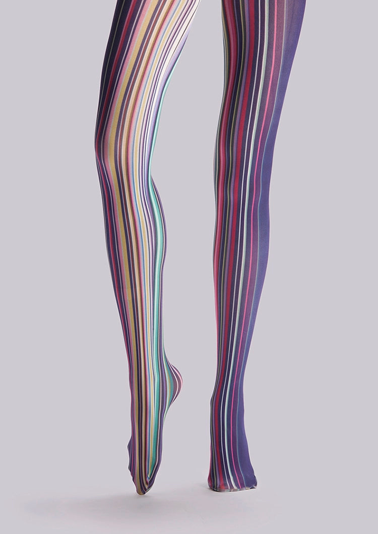 Colorful Lines Tights – Art Print Colored Stripes Pantyhose | Viken ...