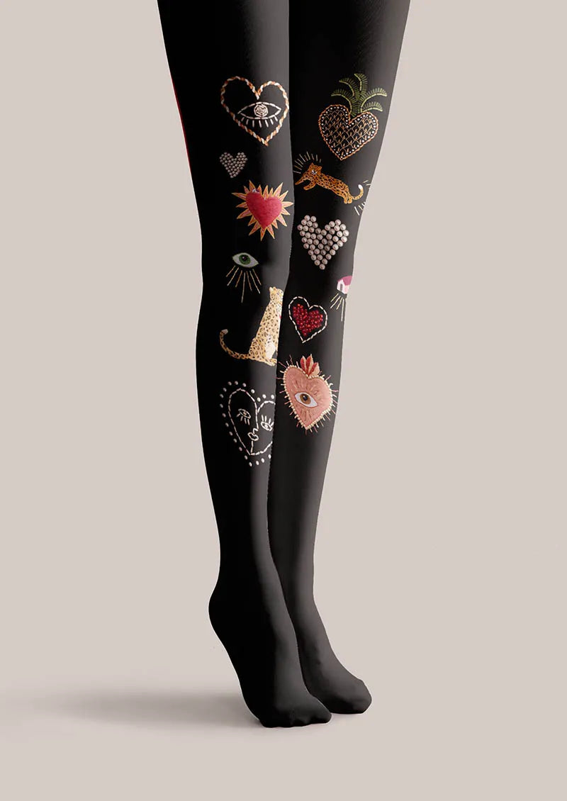 Icon Stitch Tights – Fun Art Pantyhose | Viken Plan – VikenPlan