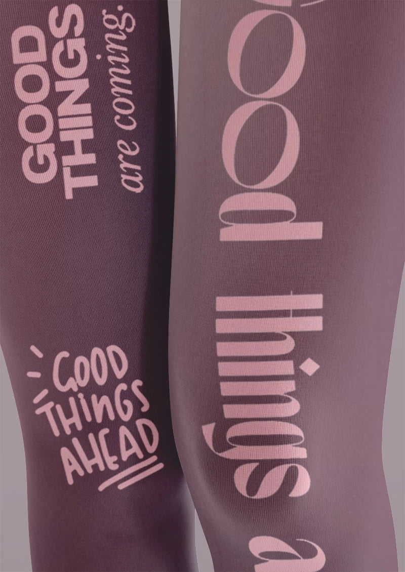 Quote Patch Typography Tights - Graphic Pantyhose | Viken Plan – VikenPlan