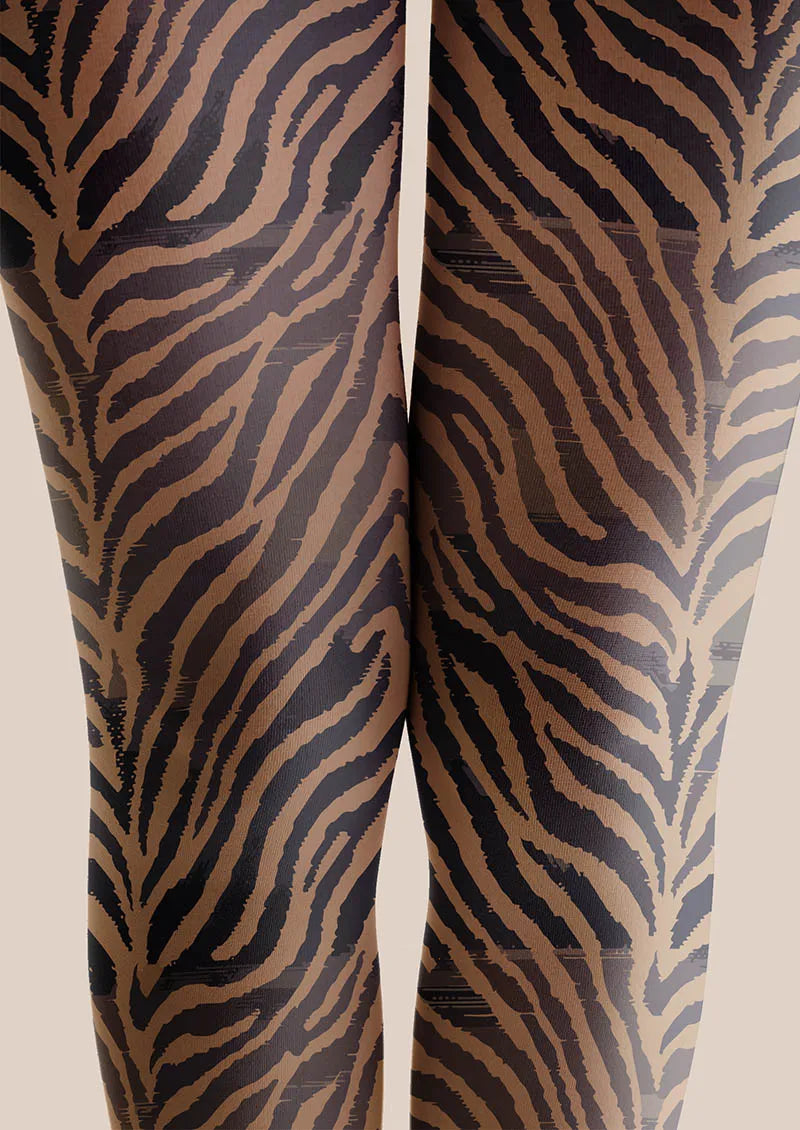 Wild Tiger Pattern Tights – Bold Animal Stripe Pantyhose | Viken Plan ...